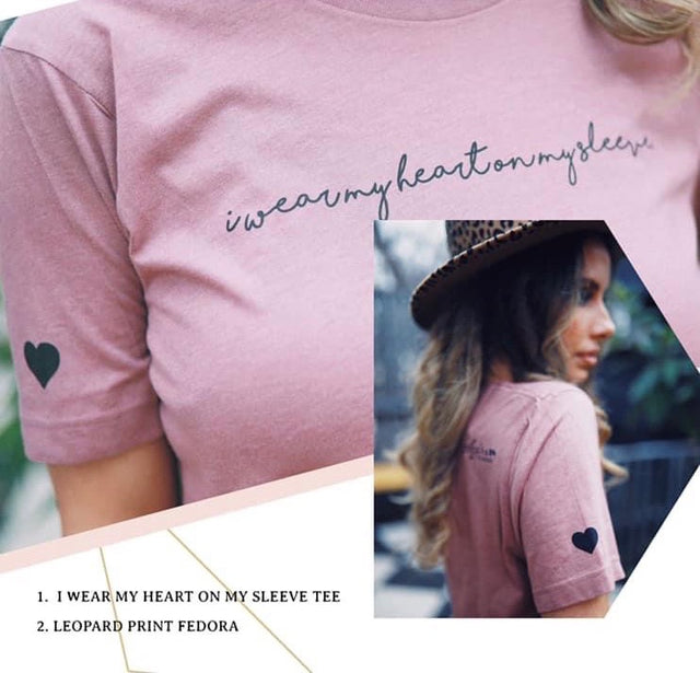 I Wear My Heart on My Sleeve | Women's T-Shirt | Ruby’s Rubbish® – Ruby ...